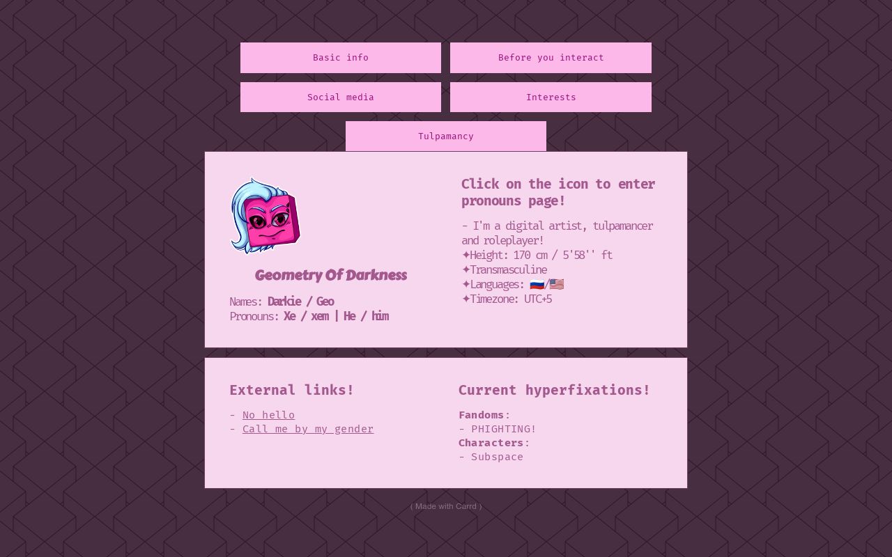 Geometry Of Darkness
